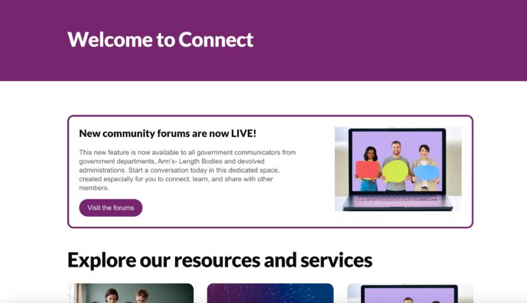 New member forums for government communication professionals - GCS